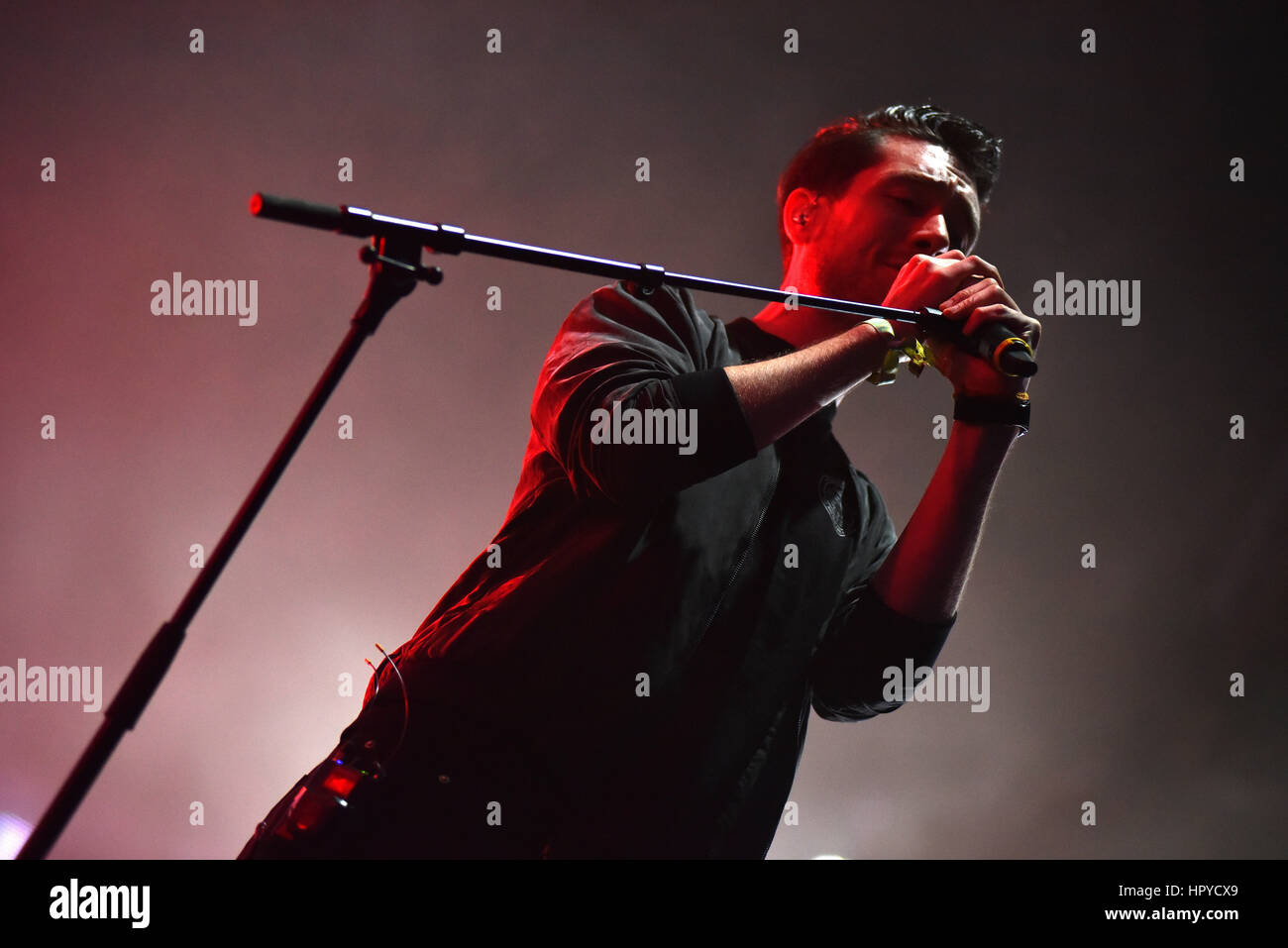 BONTIDA, ROMANIA - JULY 17, 2016: Singer Dan Smith of English band ...