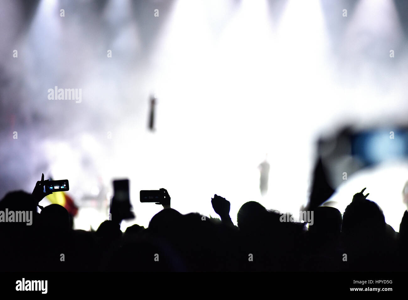 Crowd at a live concert Stock Photo - Alamy