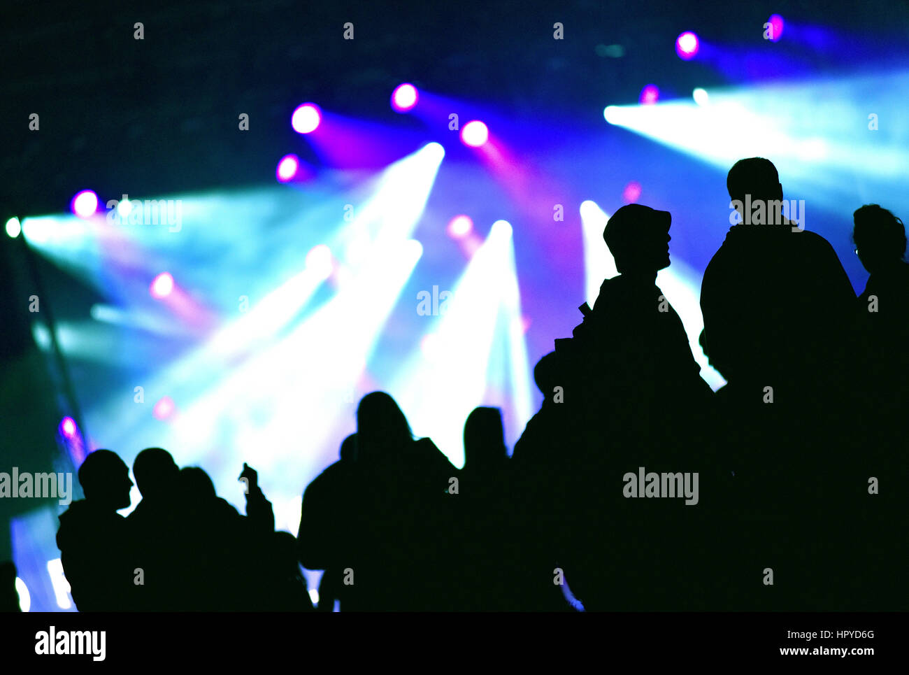 Crowd at a live concert Stock Photo - Alamy