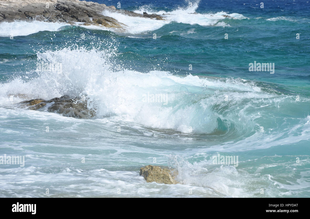 Storm seascape crushing water waves hi-res stock photography and images ...