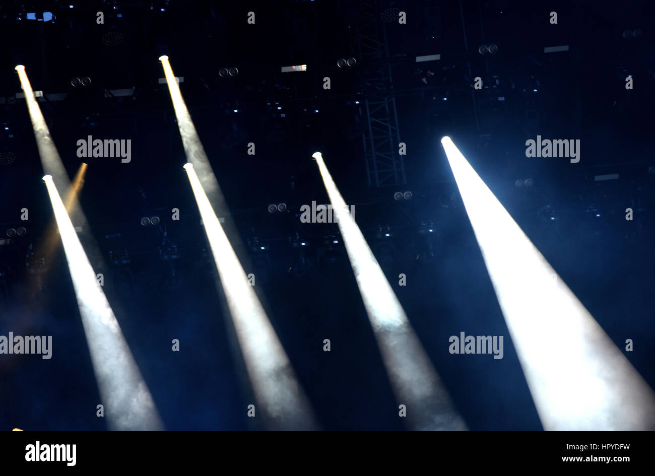 Stage lights at concert Stock Photo - Alamy