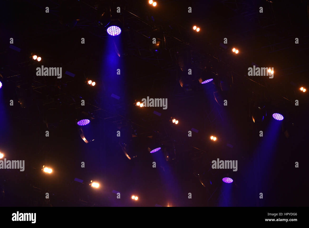 Stage lights at concert Stock Photo - Alamy