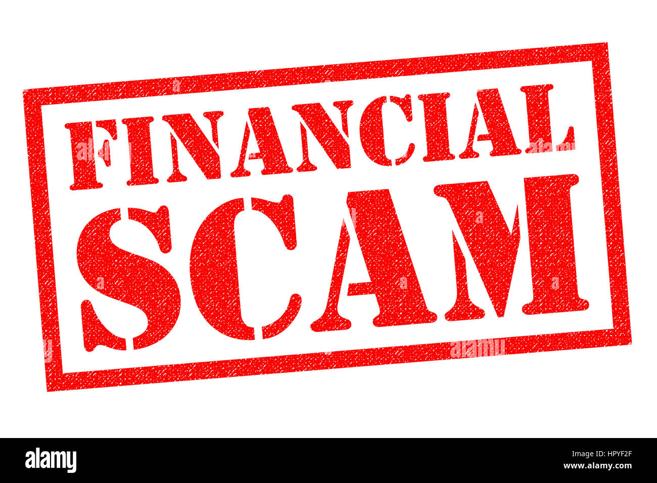 FINANCIAL SCAM red Rubber Stamp over a white background Stock Photo - Alamy