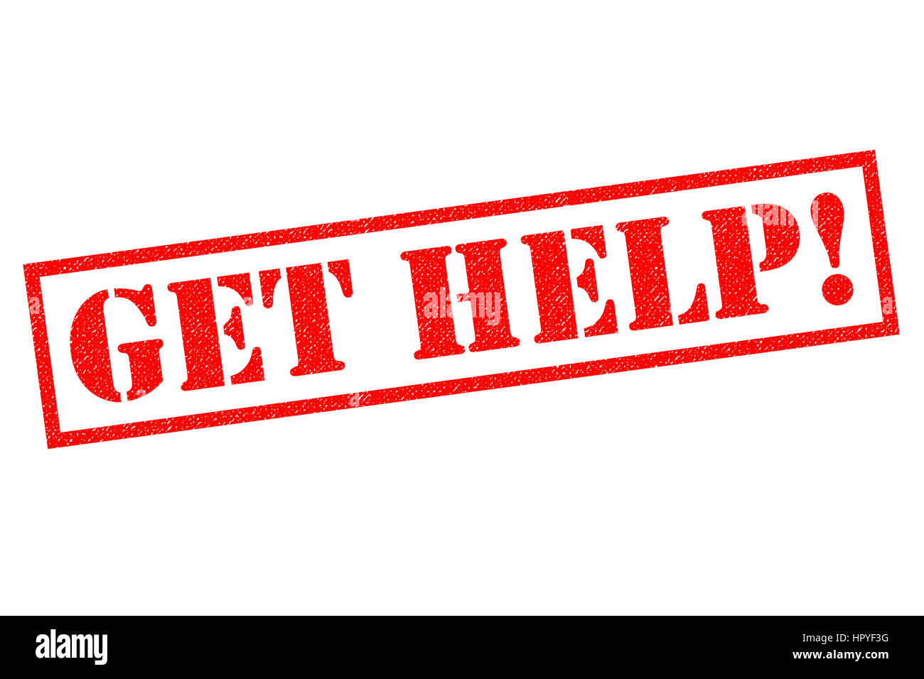 GET HELP! red Rubber Stamp over a white background Stock Photo - Alamy