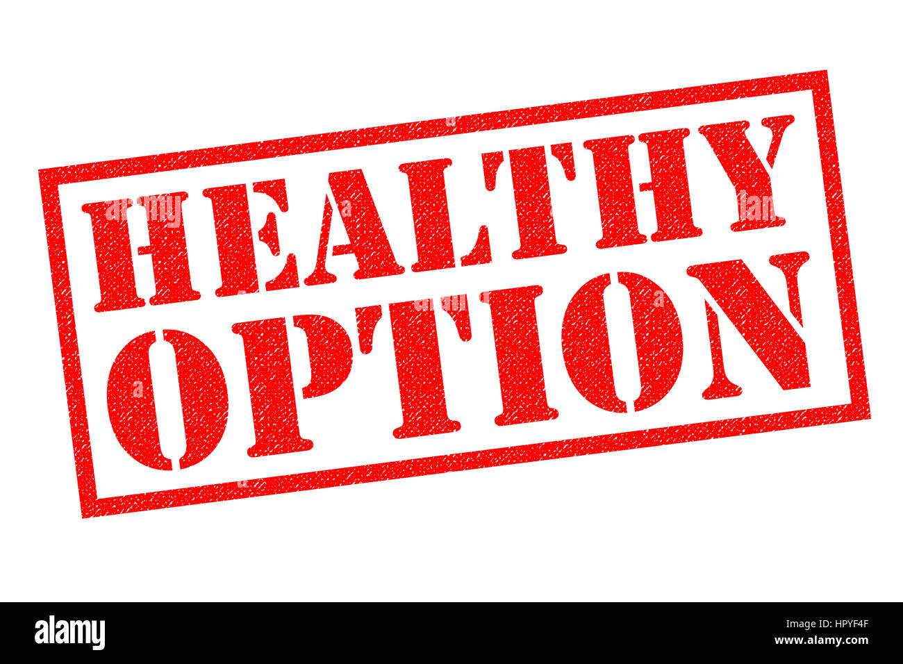 HEALTHY OPTION red Rubber Stamp over a white background Stock Photo - Alamy