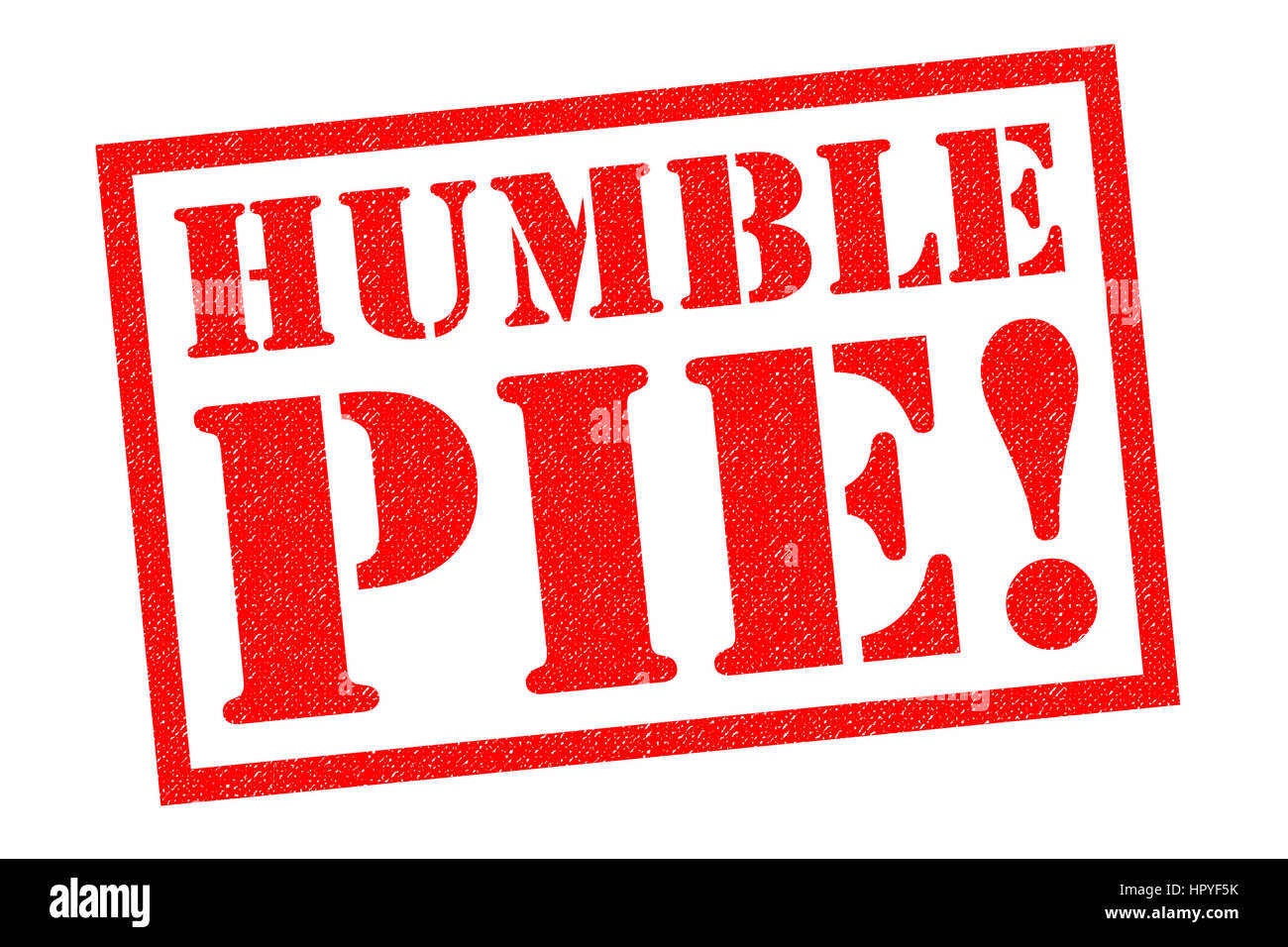 Humble pie hi-res stock photography and images - Alamy