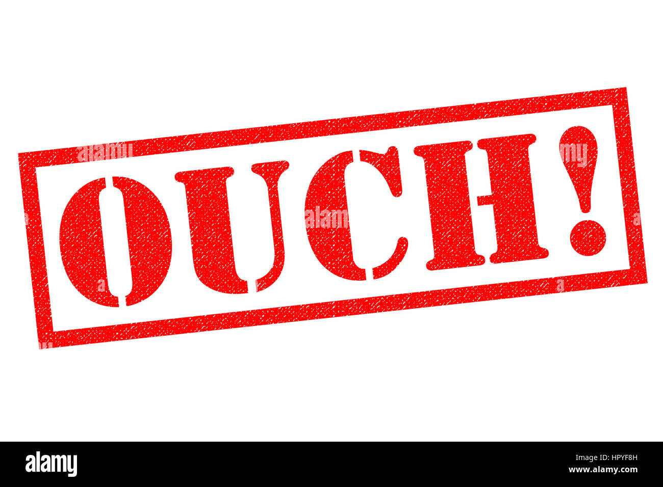 OUCH! red Rubber Stamp over a white background Stock Photo - Alamy