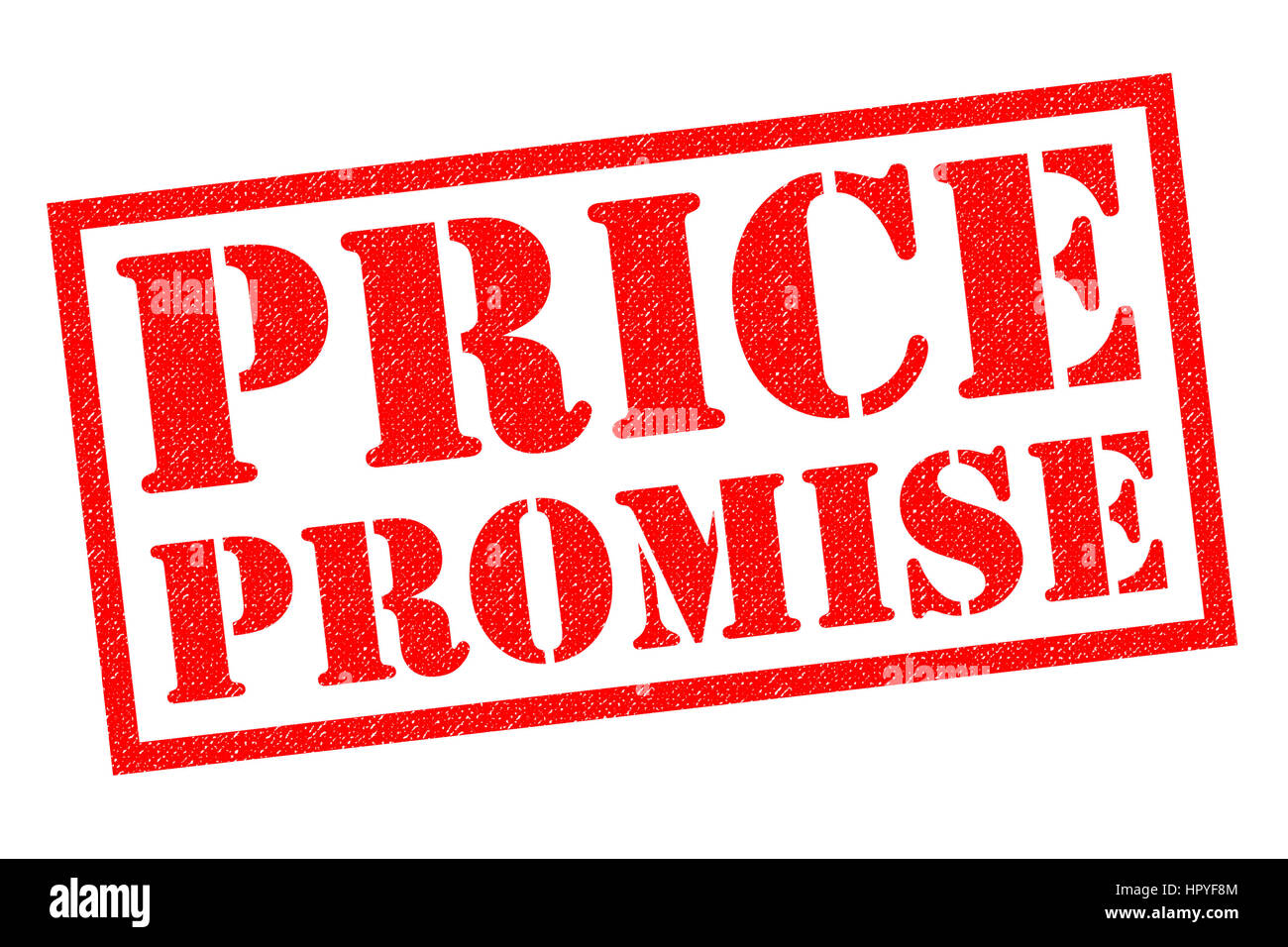 PRICE PROMISE red Rubber Stamp over a white background Stock Photo - Alamy