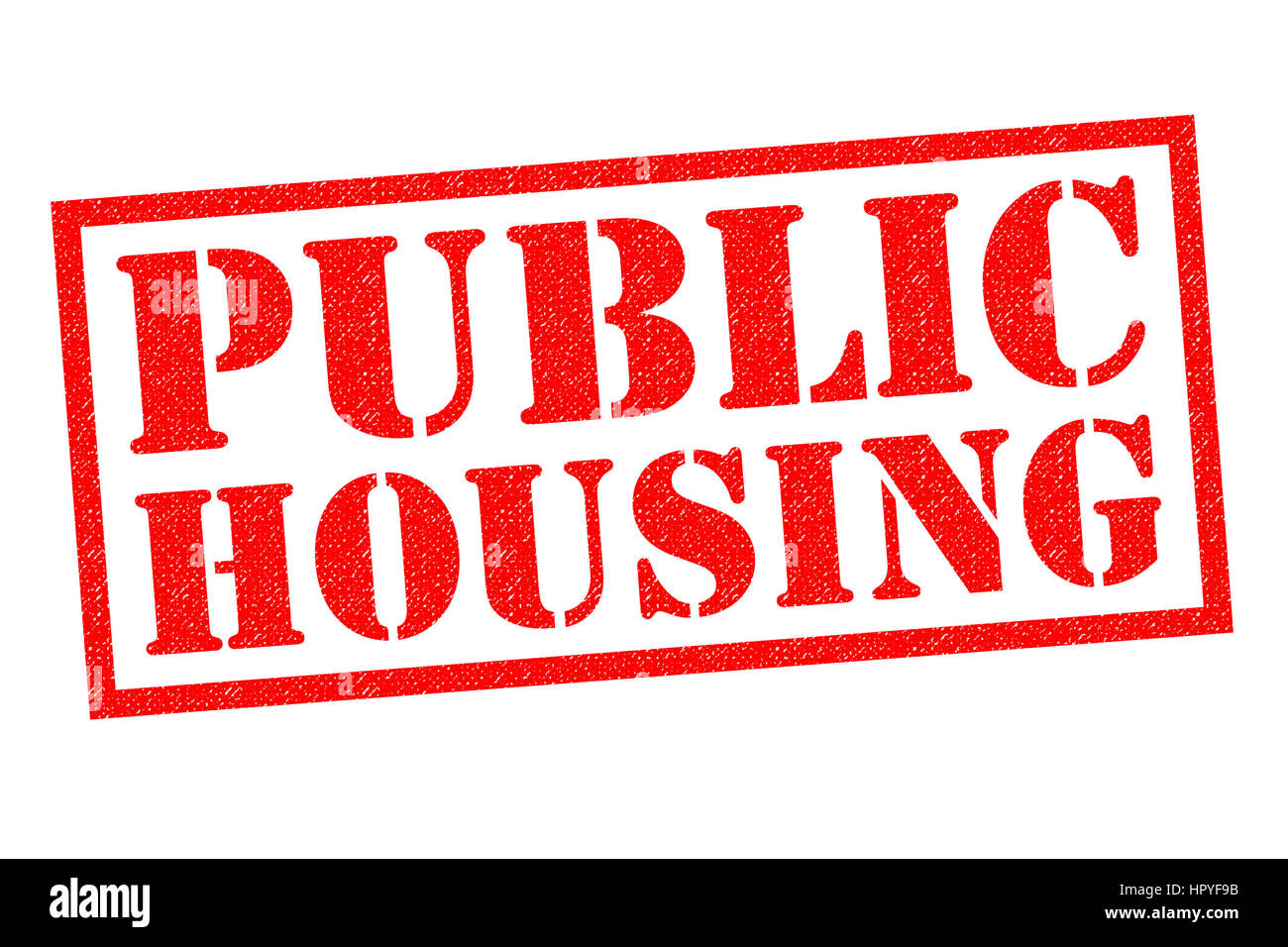 PUBLIC HOUSING red Rubber Stamp over a white background Stock Photo - Alamy