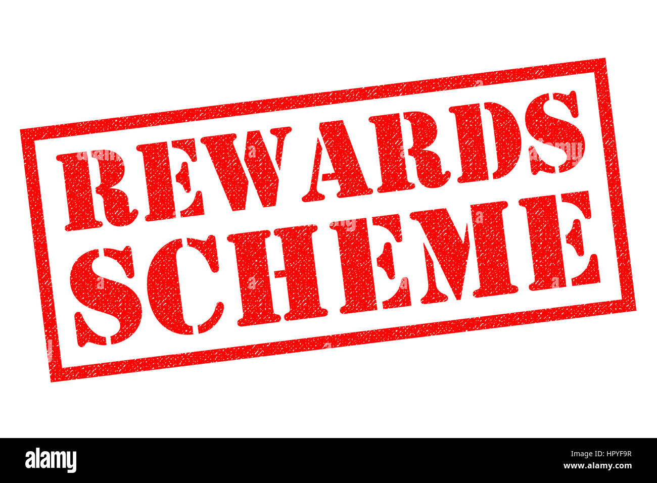 REWARDS SCHEME red Rubber Stamp over a white background Stock Photo - Alamy