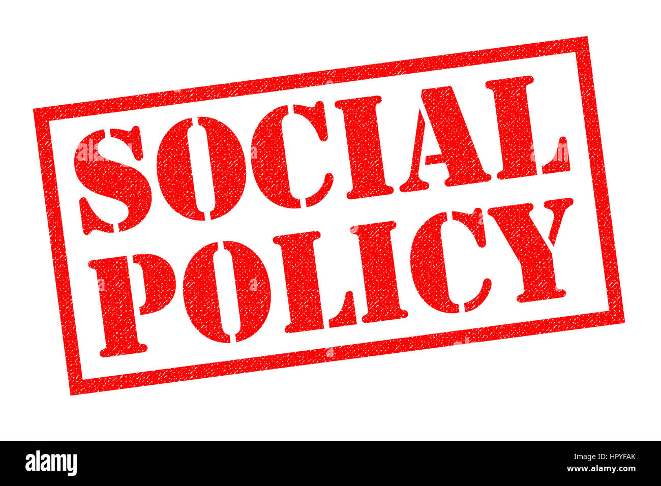 SOCIAL POLICY red Rubber Stamp over a white background Stock Photo - Alamy