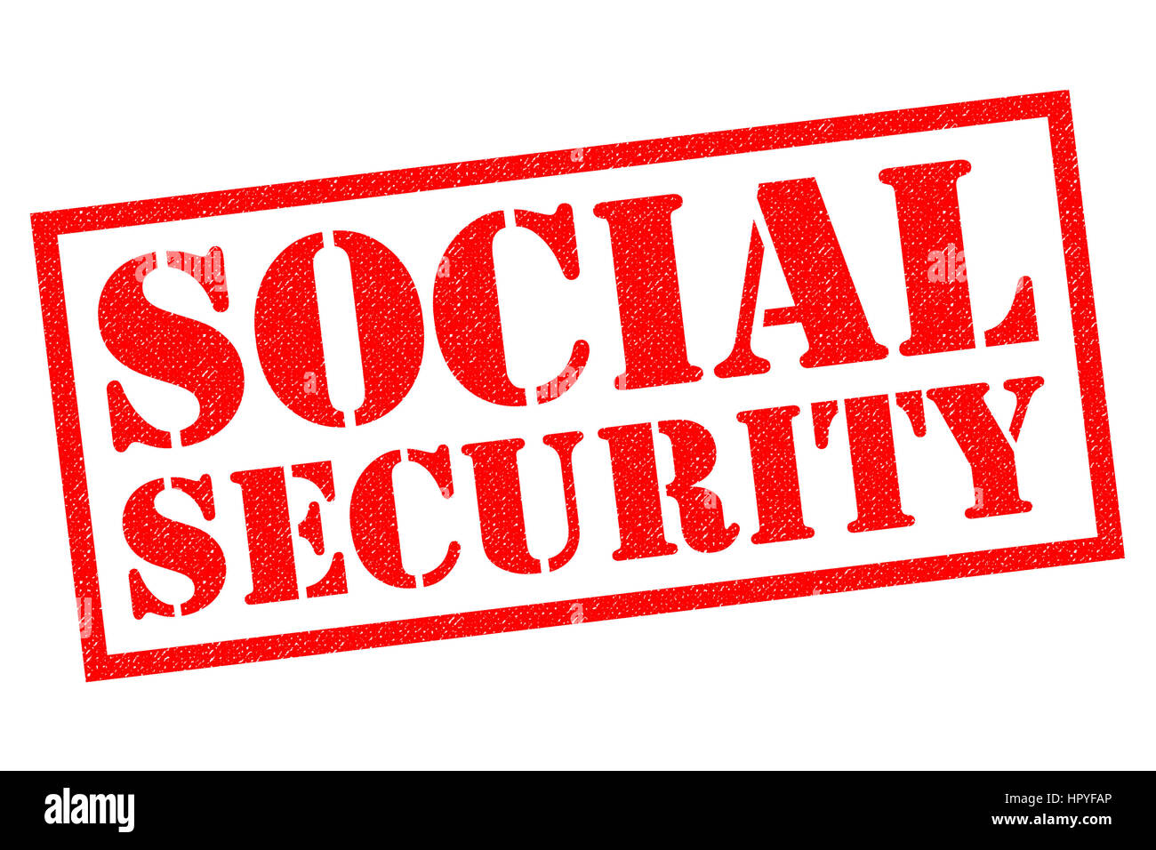 SOCIAL SECURITY red Rubber Stamp over a white background Stock Photo ...