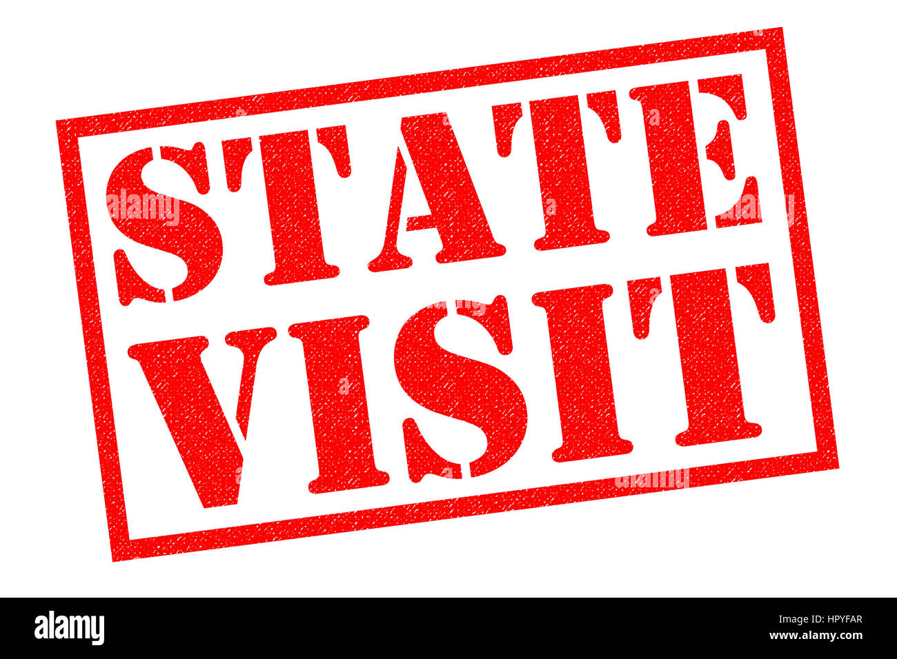 STATE VISIT red Rubber Stamp over a white background Stock Photo - Alamy