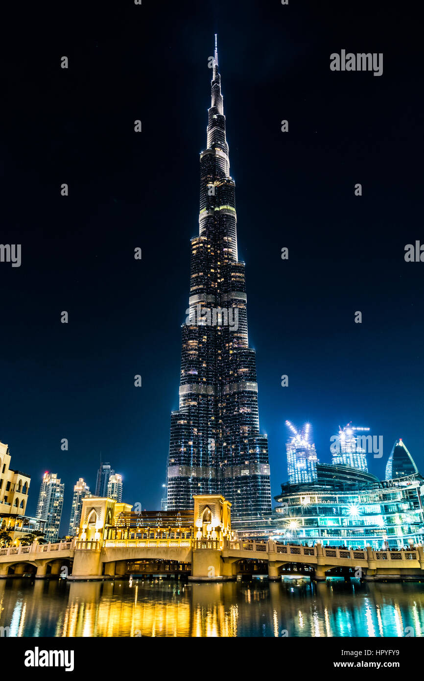 Burj khalifa night hi-res stock photography and images - Alamy