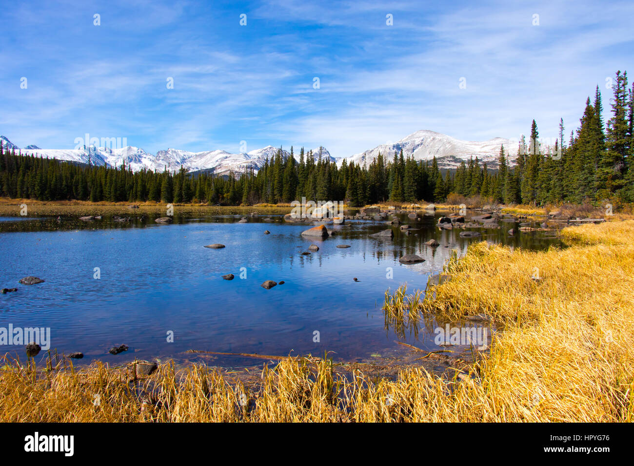 Red Rock Lake, Brainard Lake Recreational area, Ward Colorado Stock ...