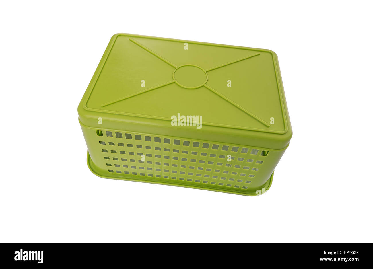 Empty plastic box isolated on white background Stock Photo - Alamy