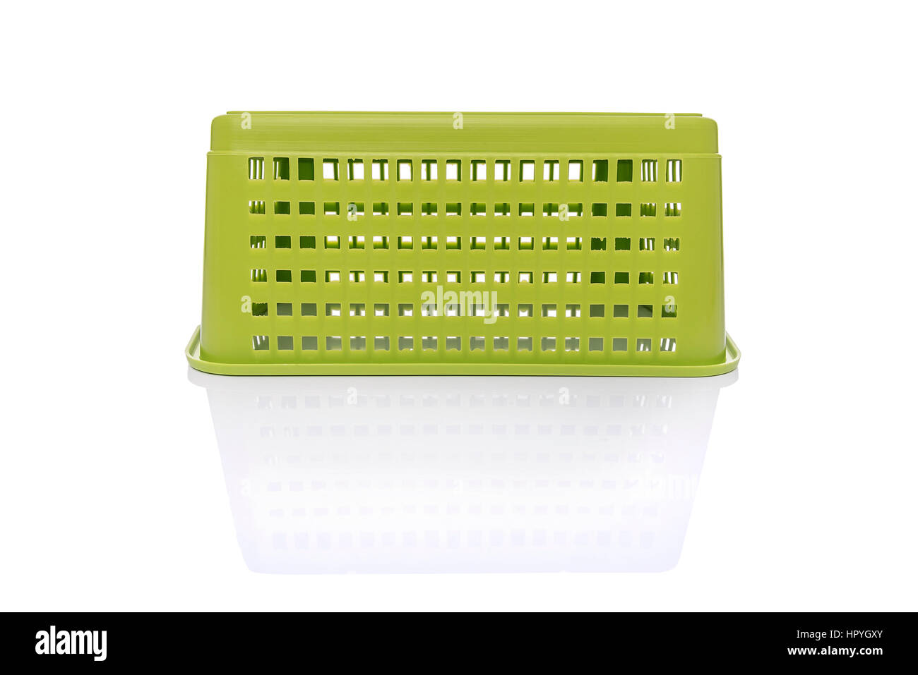 Empty plastic box isolated on white background Stock Photo - Alamy