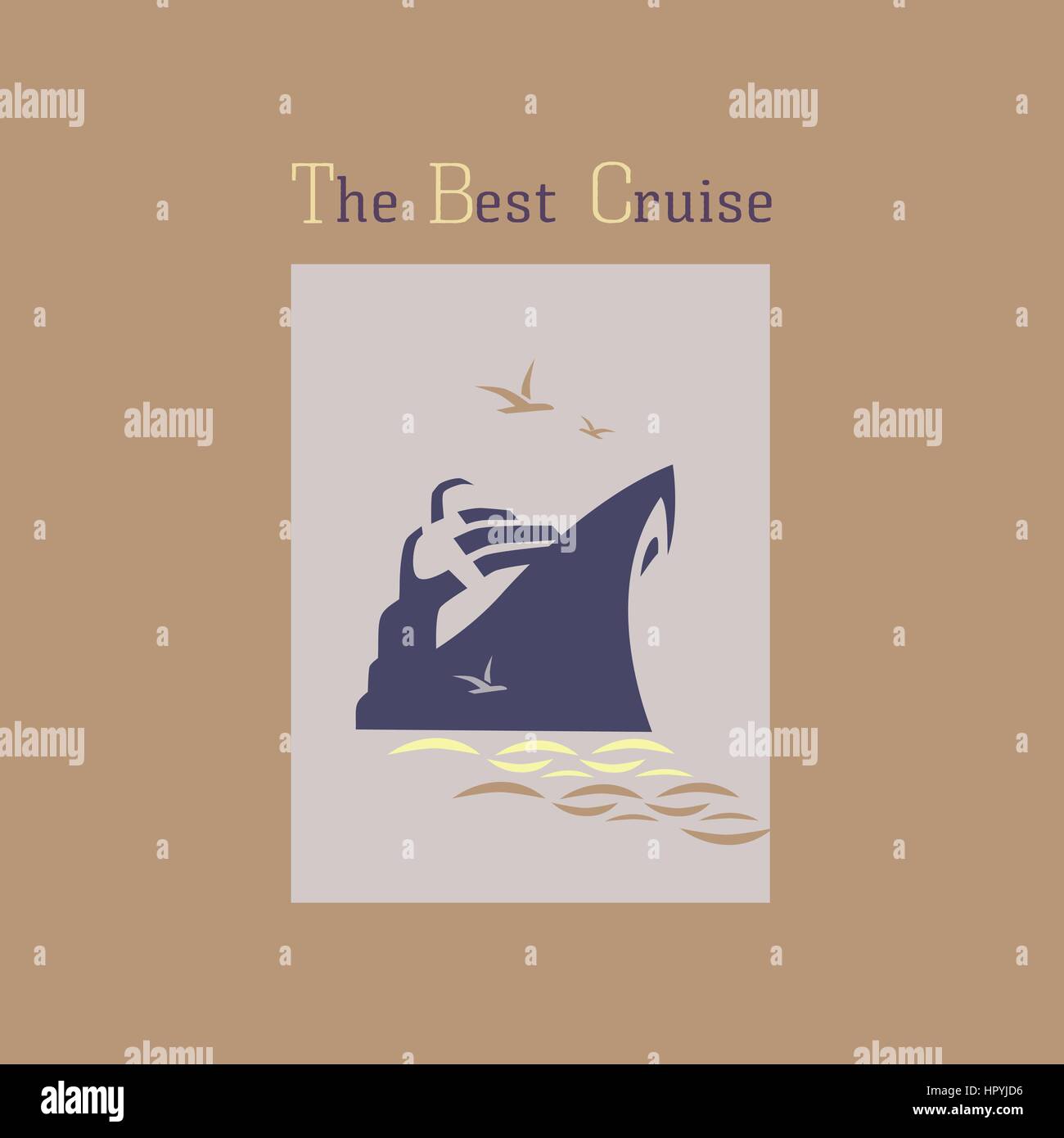 Vintage ocean liner cruise Stock Vector Images - Alamy