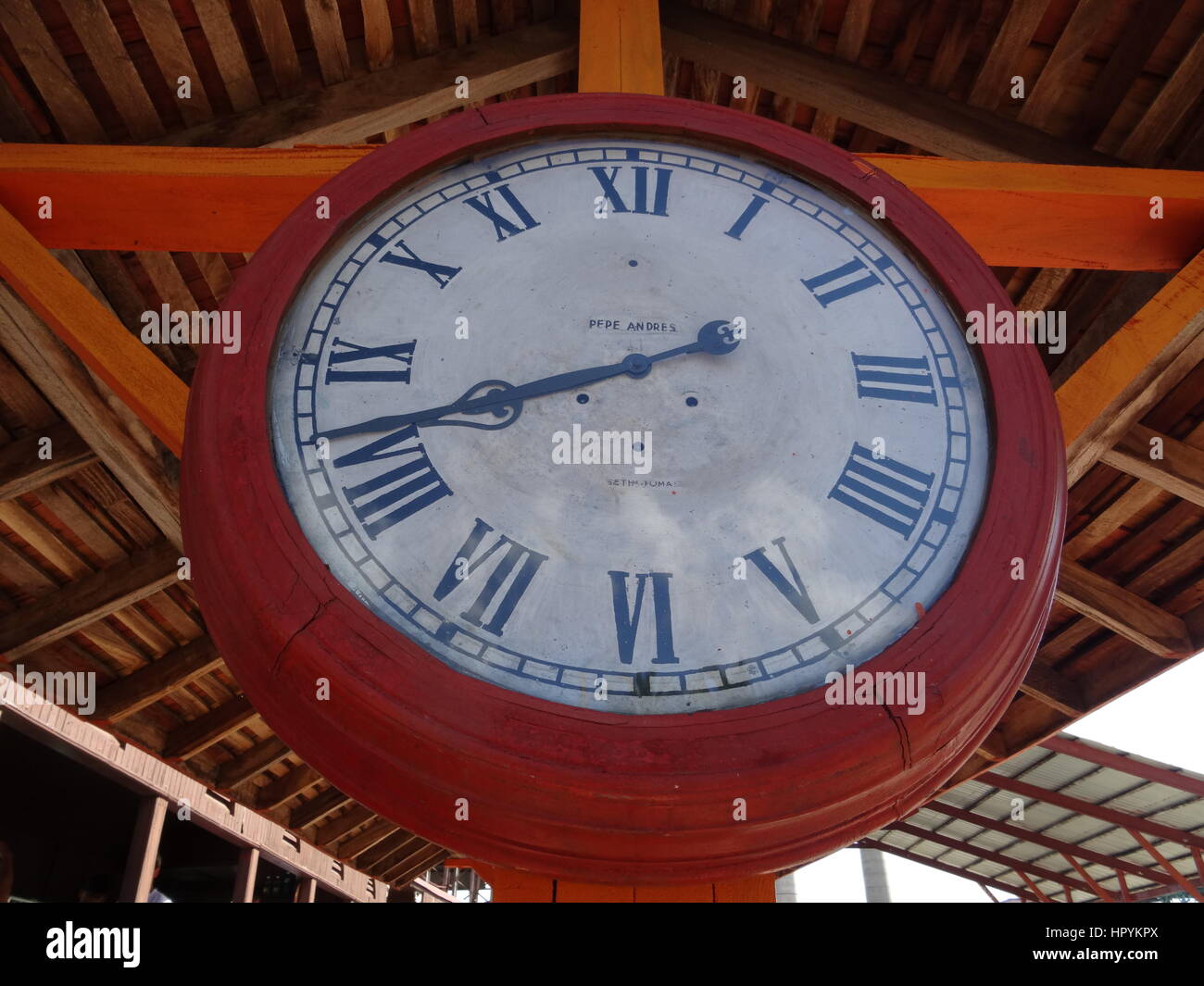 Nostalgia red clock hi-res stock photography and images - Alamy