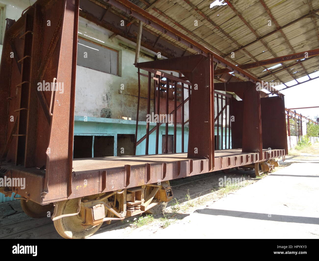 Old rusty train on a disused sugar cane factory,Cuba Stock Photo - Alamy