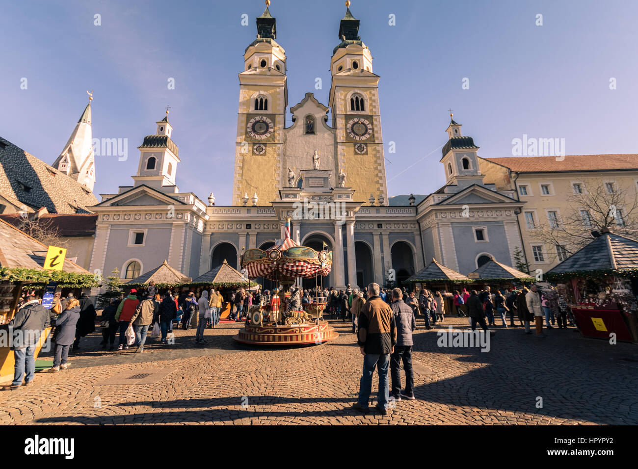 Brixen, Italy - December 26, 2016: Traditional Christmas market in ...