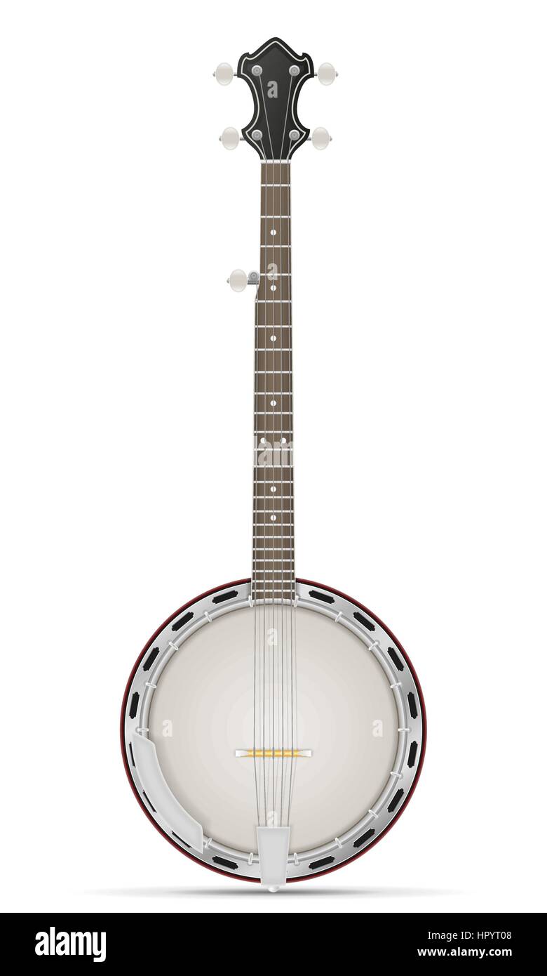 banjo stock vector illustration isolated on white background Stock ...