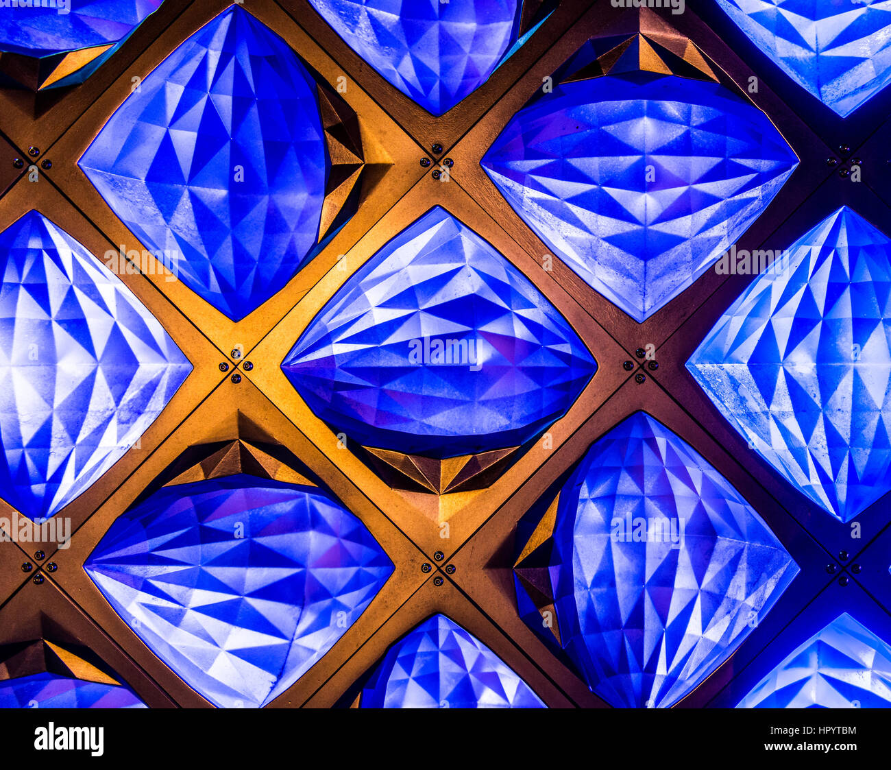 Abstract Blue Lights At Magical Lantern Festival Stock Photo - Alamy