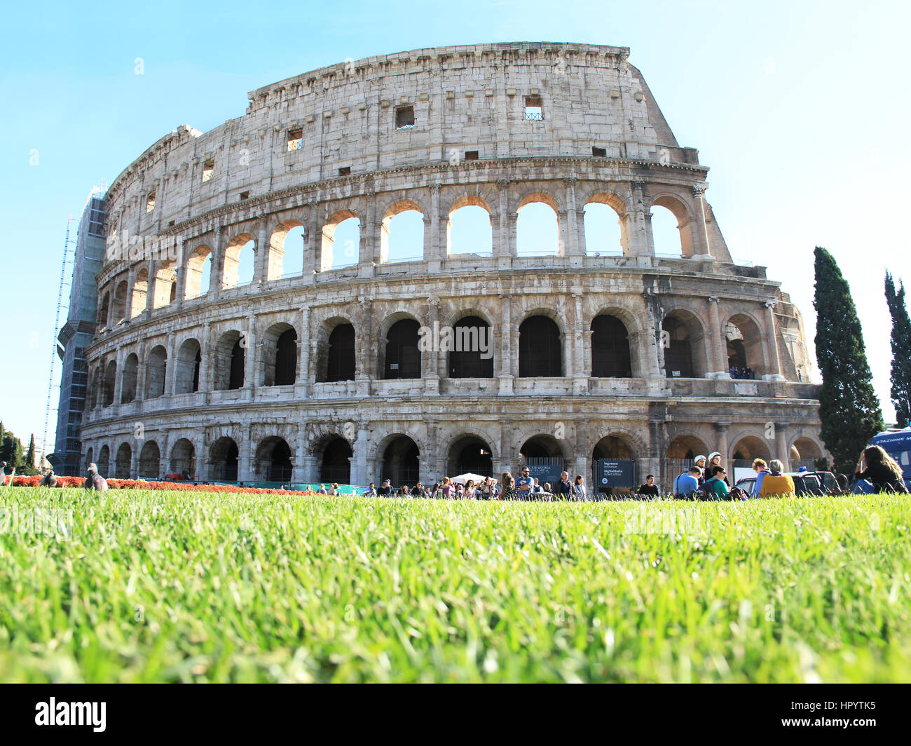 Part rome colosseum blue hi-res stock photography and images - Alamy
