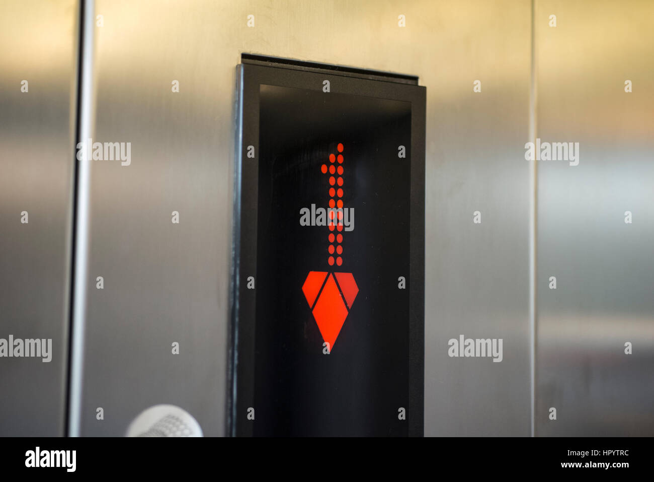 An elevator display of '1' Stock Photo - Alamy