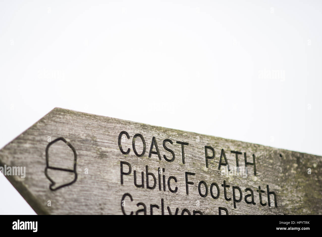 Coast Path sign, Cornwall, UK Stock Photo - Alamy