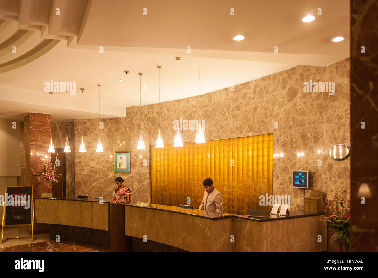 Indian hotel reception lobby hi-res stock photography and images - Alamy