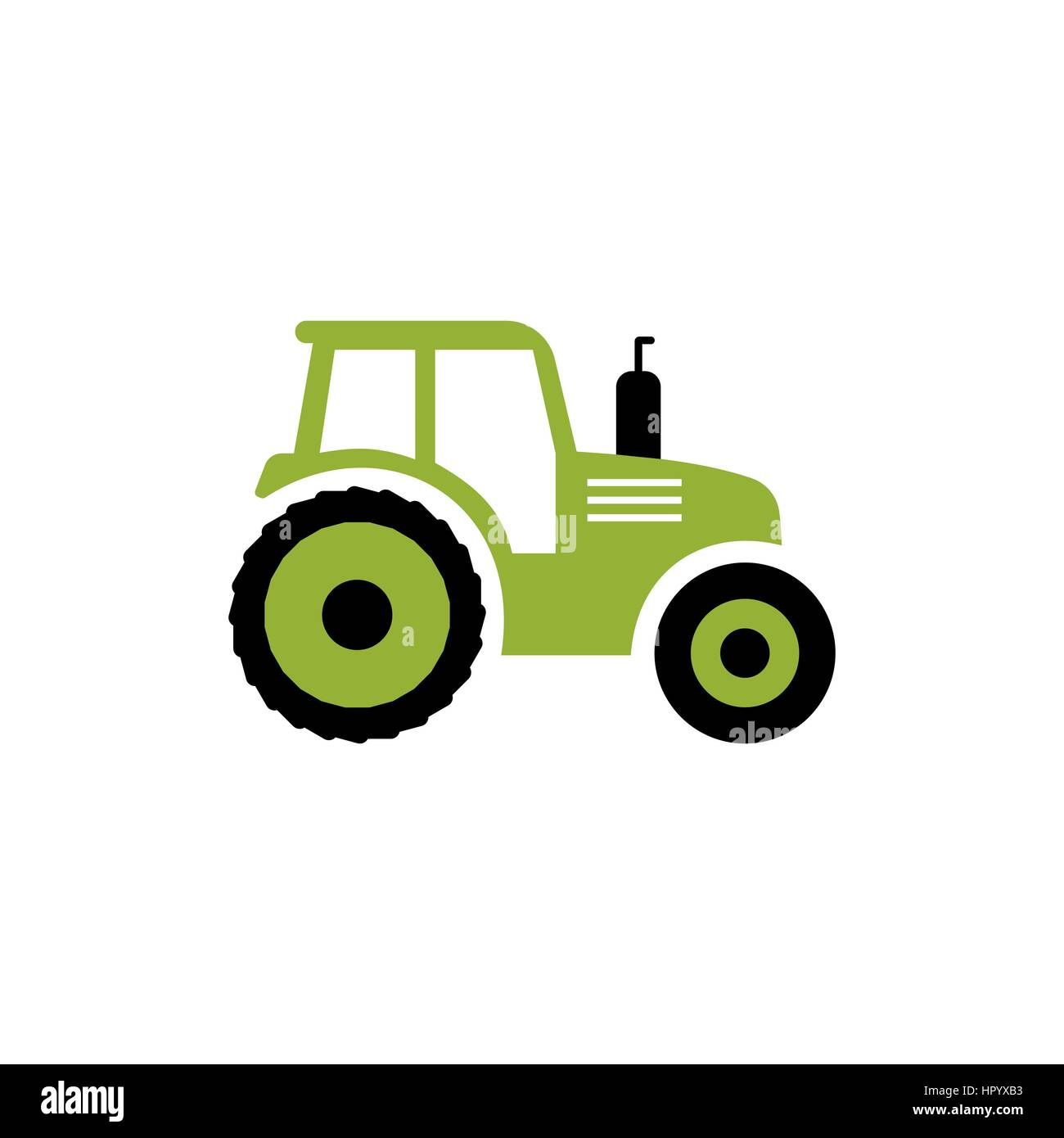 Tractor flat icon. Vector farm symbol. Isolated on white background ...