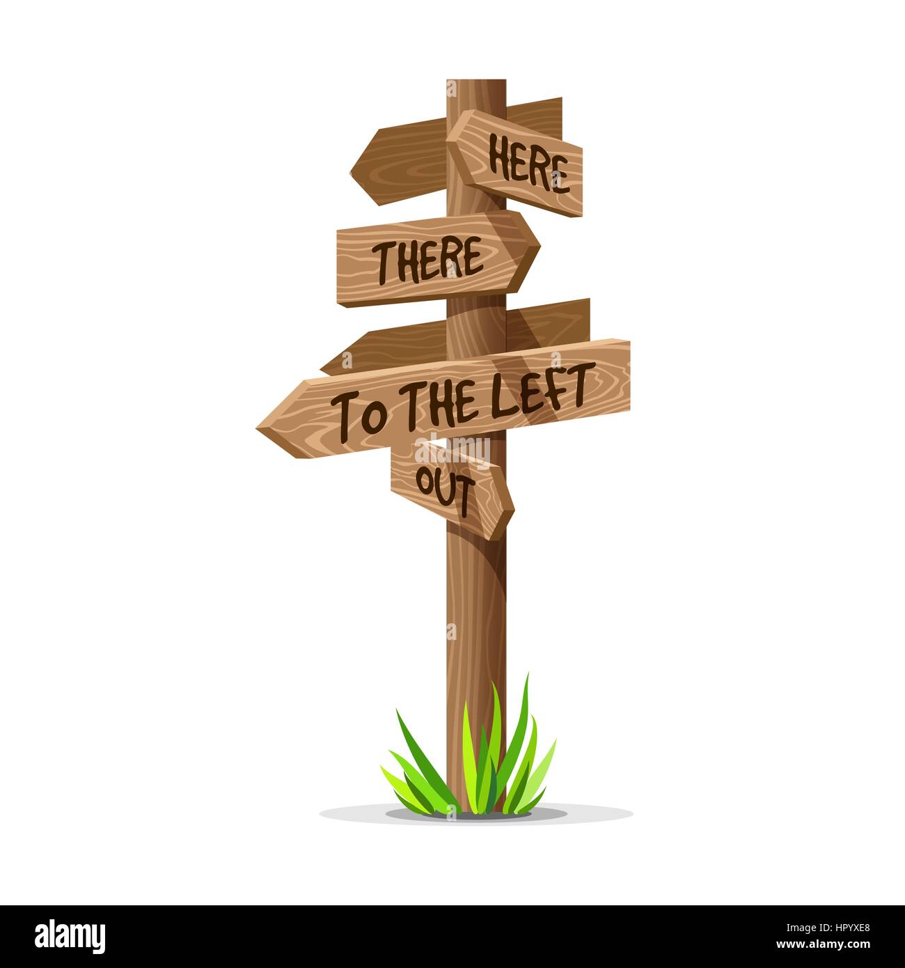 Wooden arrow vector direction signboard Stock Vector Image & Art - Alamy