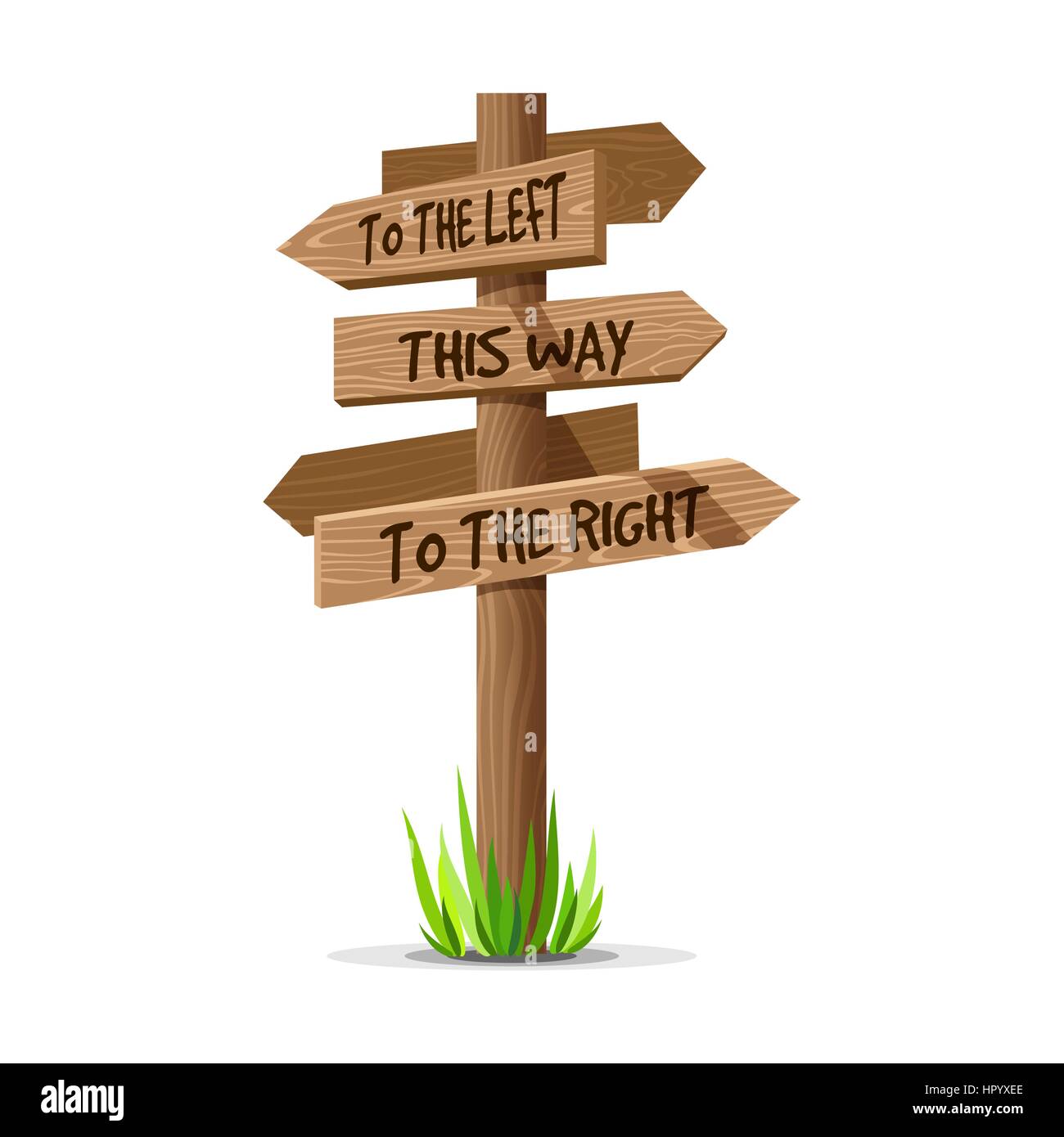 Wooden arrow vector direction signboard Stock Vector Image & Art - Alamy