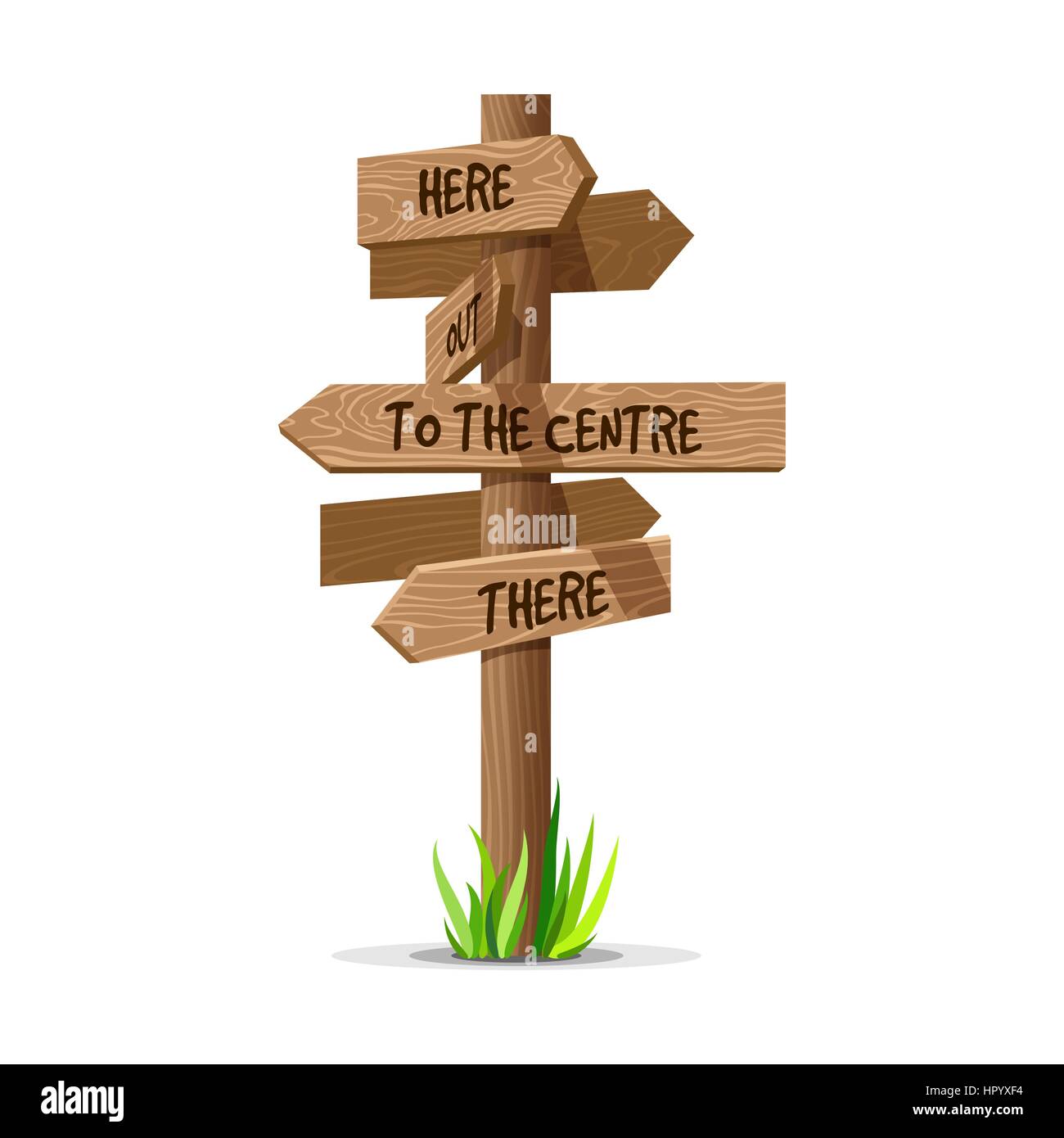 Wooden arrow vector direction signboard Stock Vector Image & Art - Alamy