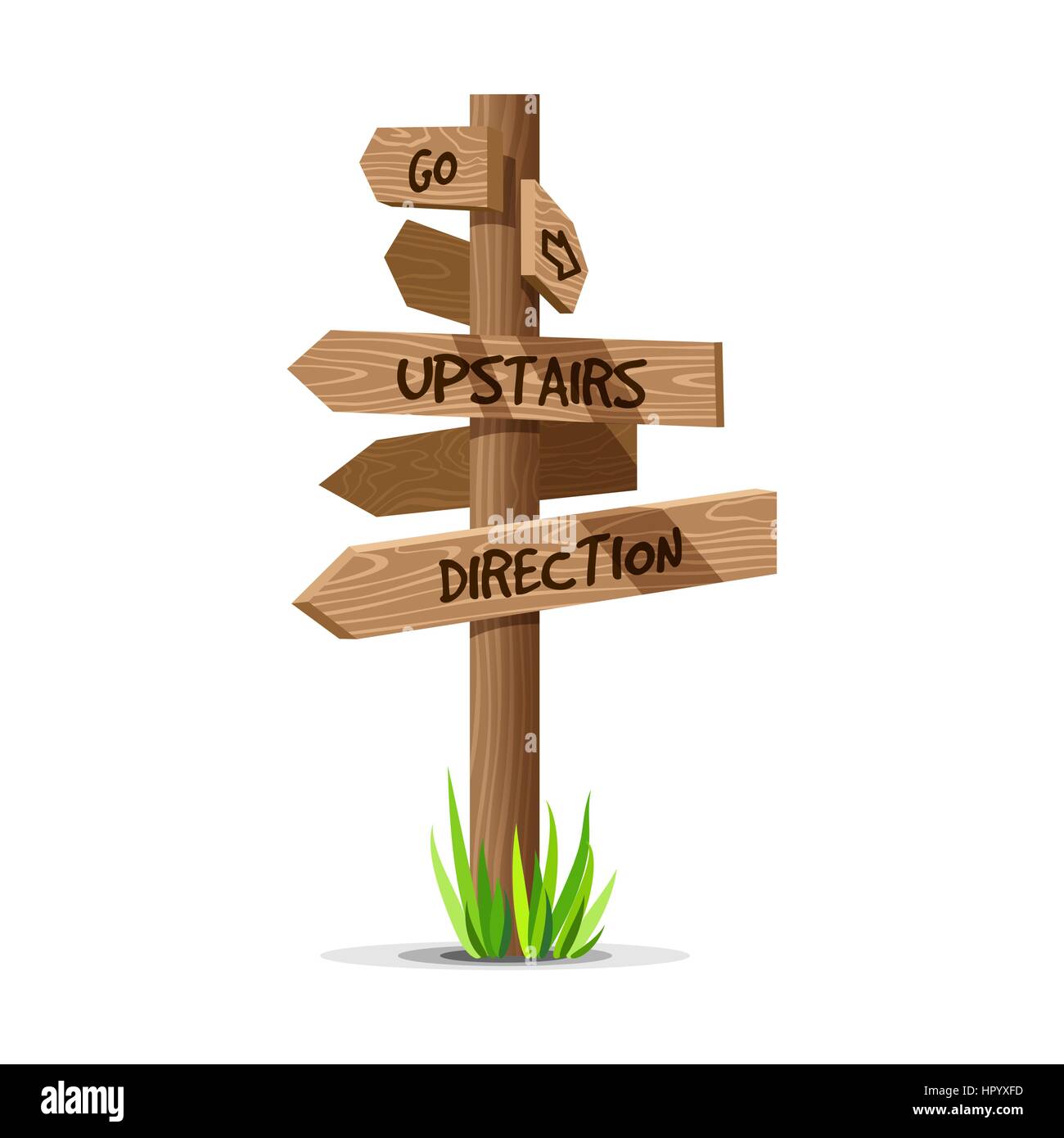 Wooden arrow vector direction signboard Stock Vector Image & Art - Alamy
