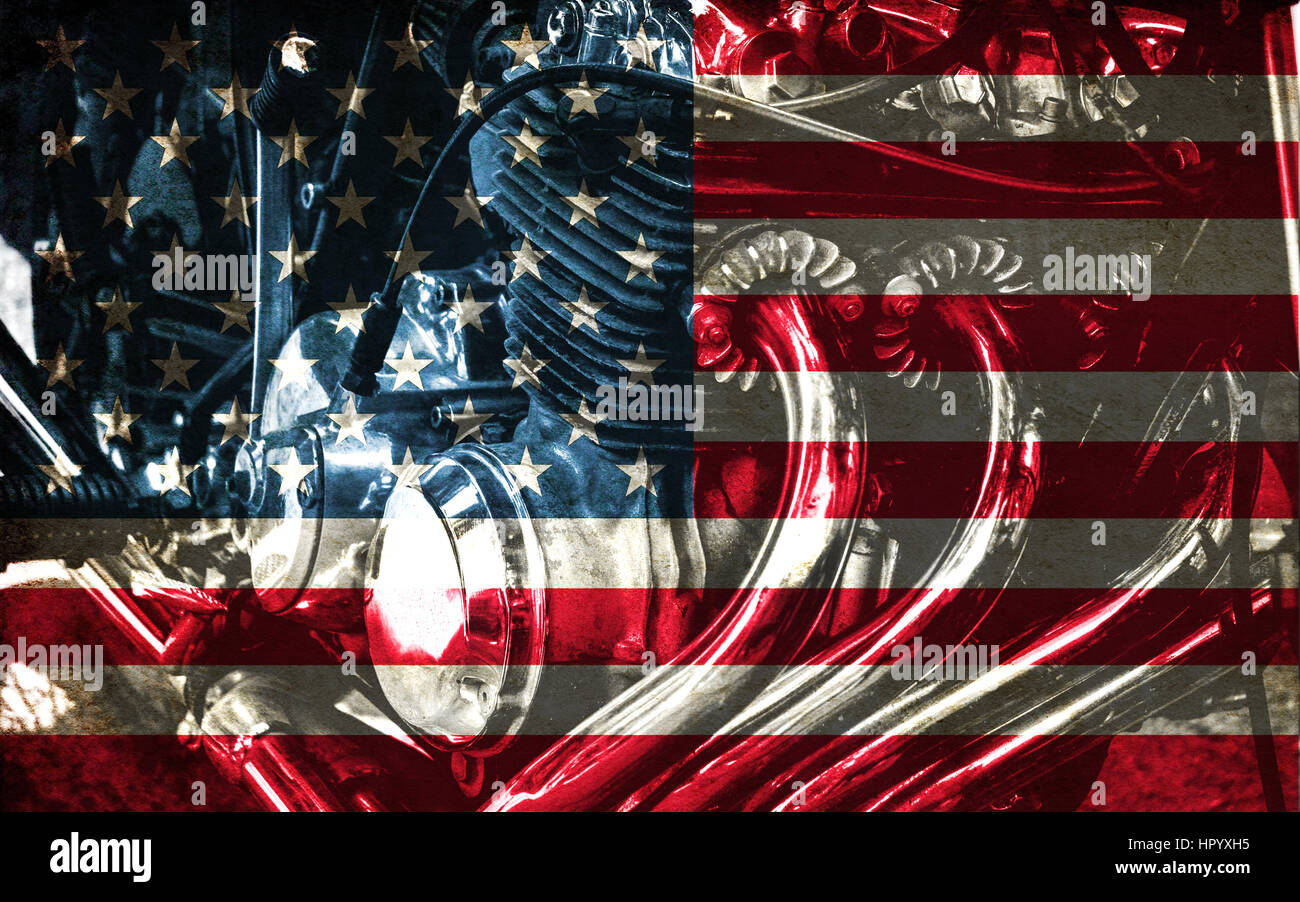 American flag on old background retro effect, close up Stock Photo - Alamy