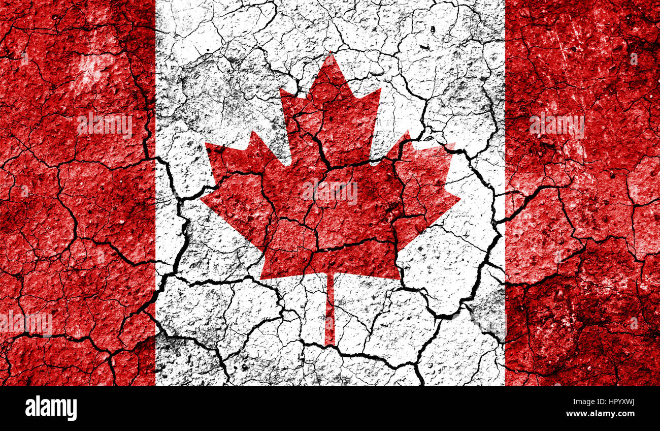 Canada flag in the old retro background effect, close up Stock Photo ...