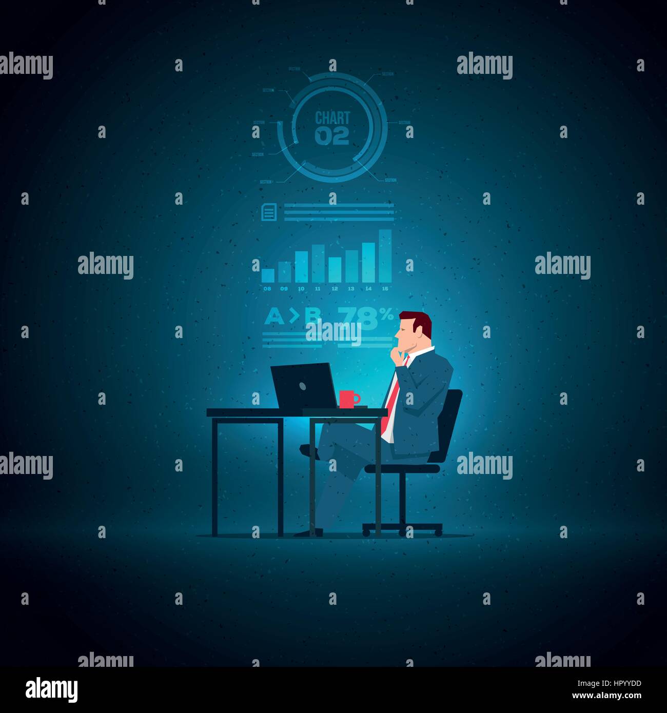 Laptop infographics hi-res stock photography and images - Alamy
