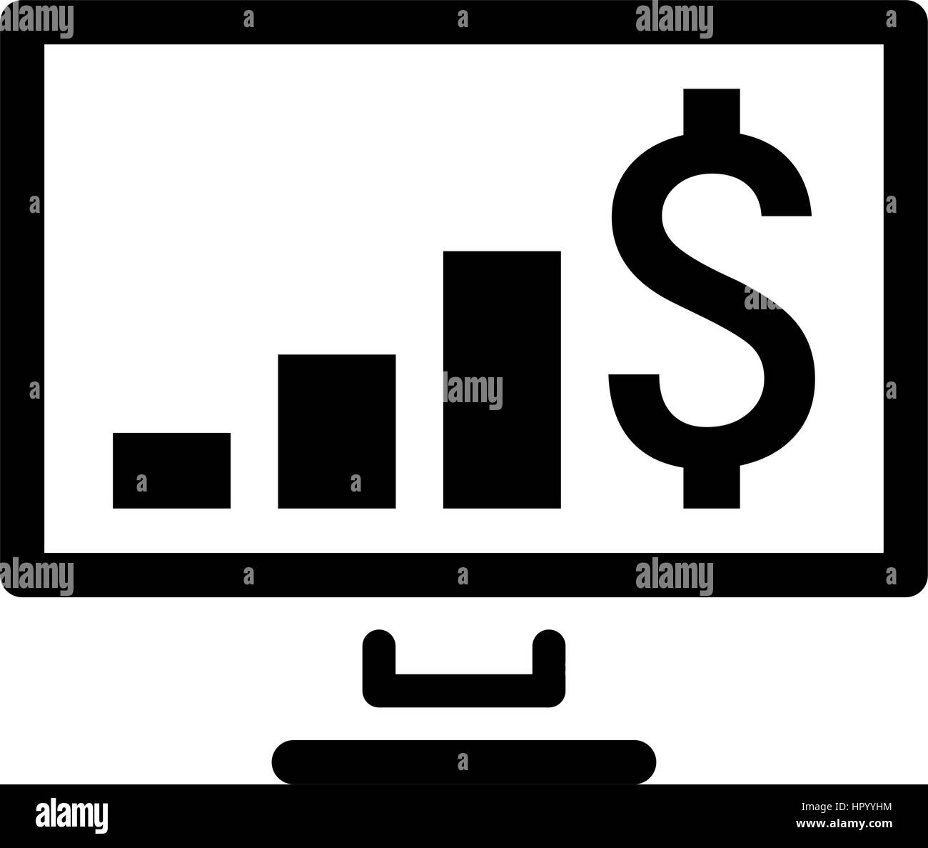 Profit growth flat icon Black and White Stock Photos & Images - Alamy