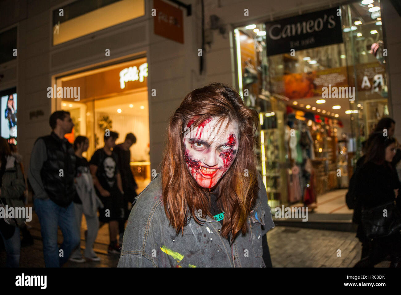 Athens, Greece. 25th Feb, 2017. Hundreds of people take part in the ...
