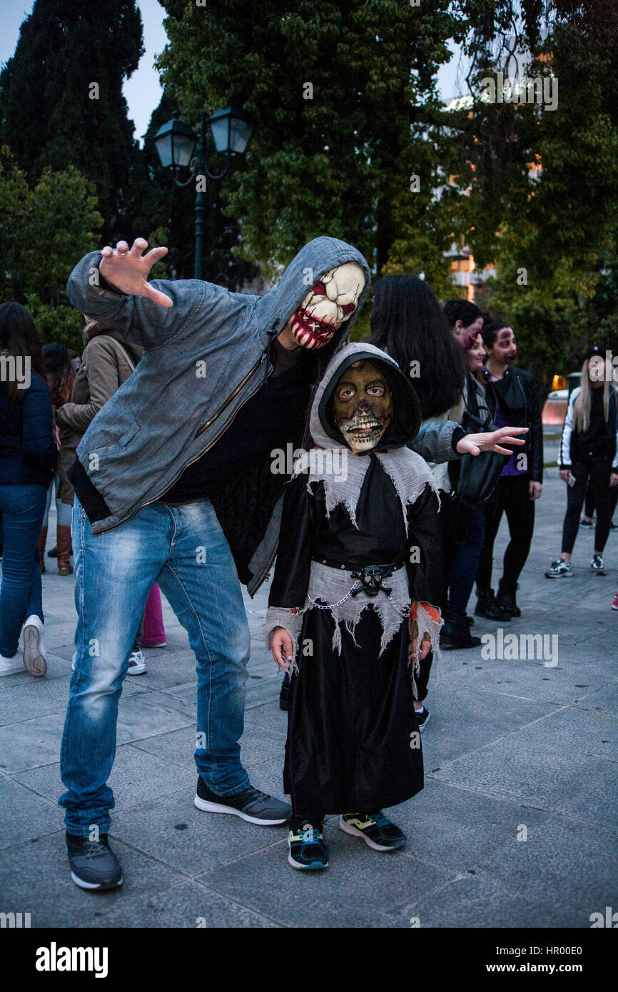 Athens, Greece. 25th Feb, 2017. Hundreds of people take part in the ...