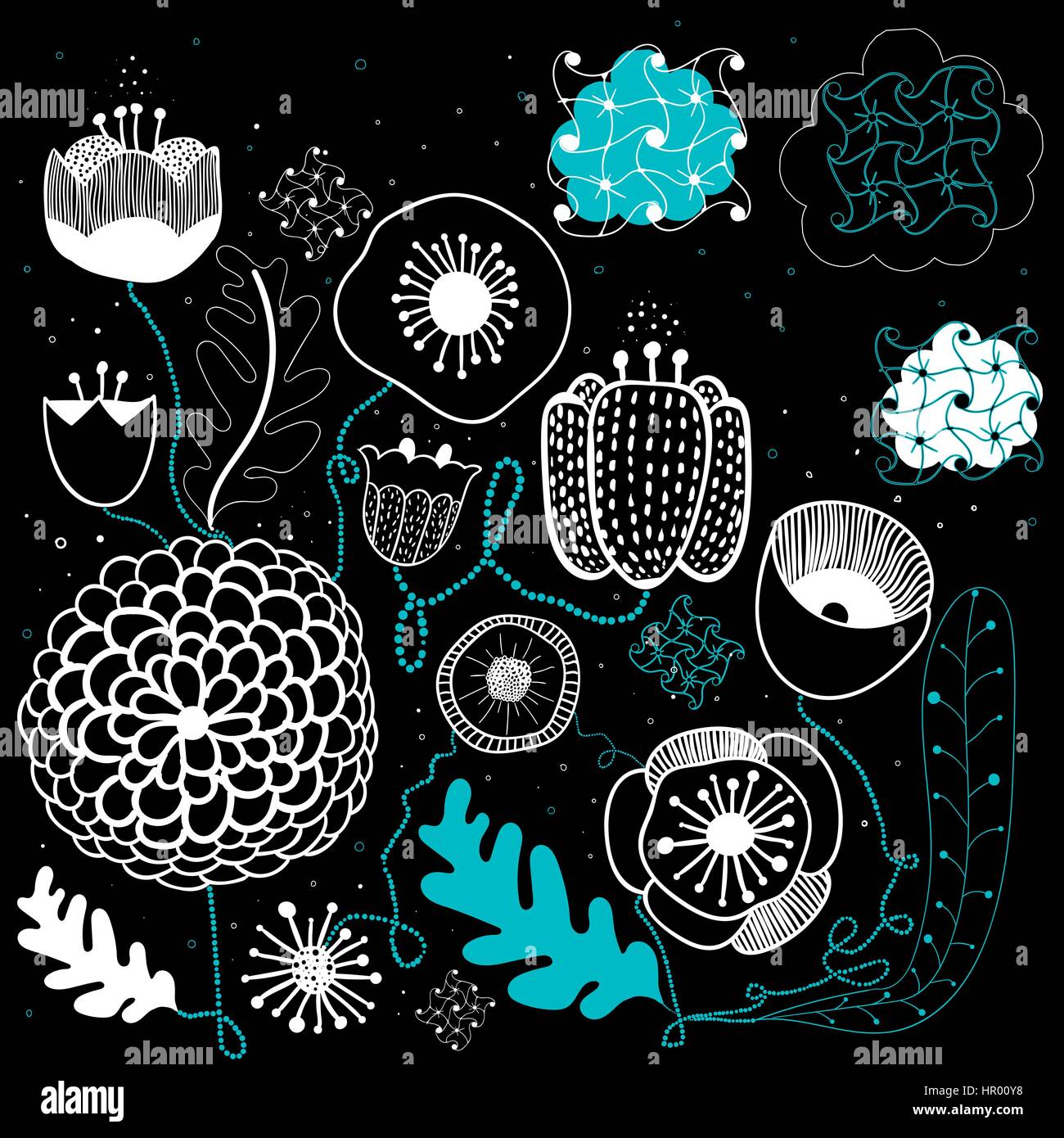 Book white flowers on Stock Vector Images - Alamy