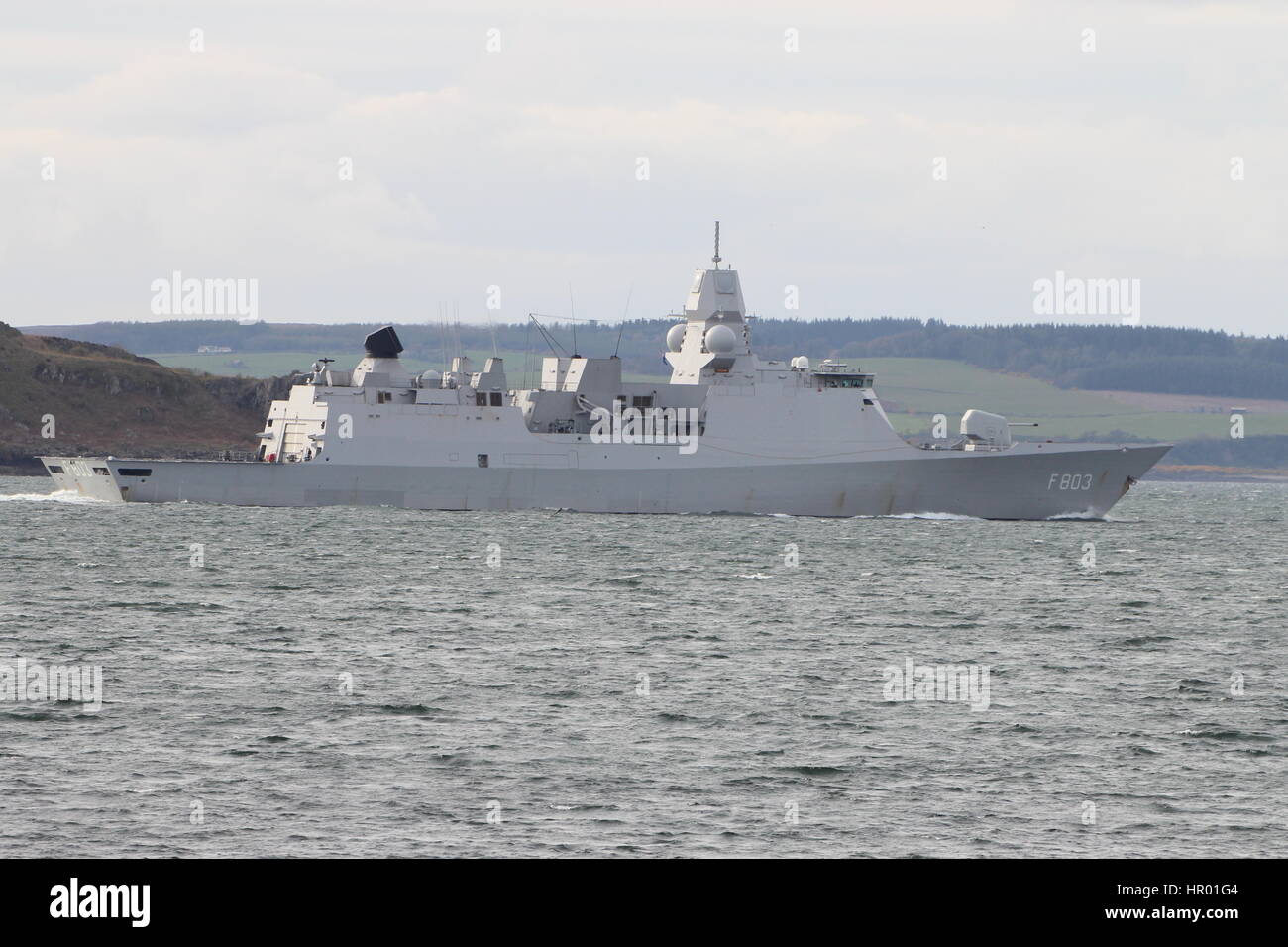 HNLMS Tromp (F803), a De Zeven Provincien-class frigate of the Royal ...