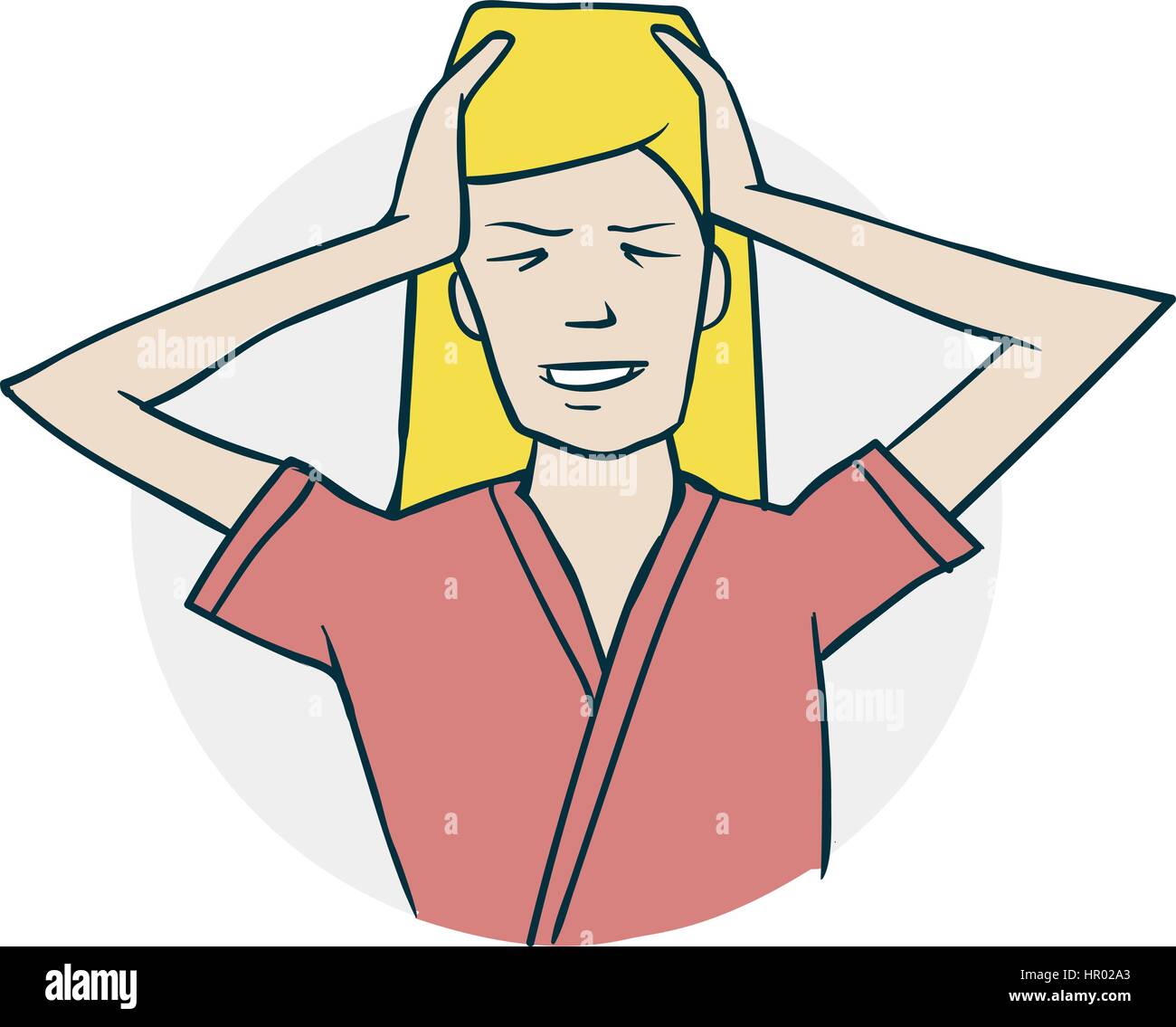 Severe headache, screaming in pain. Icon on medical subjects ...