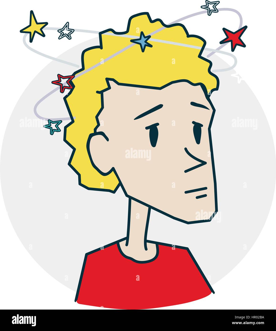 Stars around head Stock Vector Images - Alamy