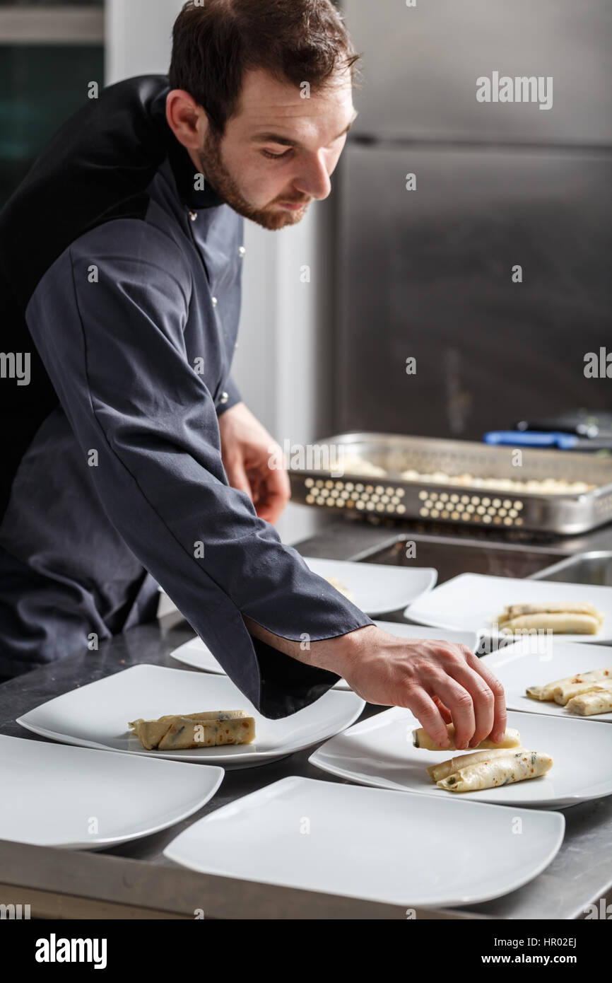Male chef restaurant kitchen hi-res stock photography and images - Alamy