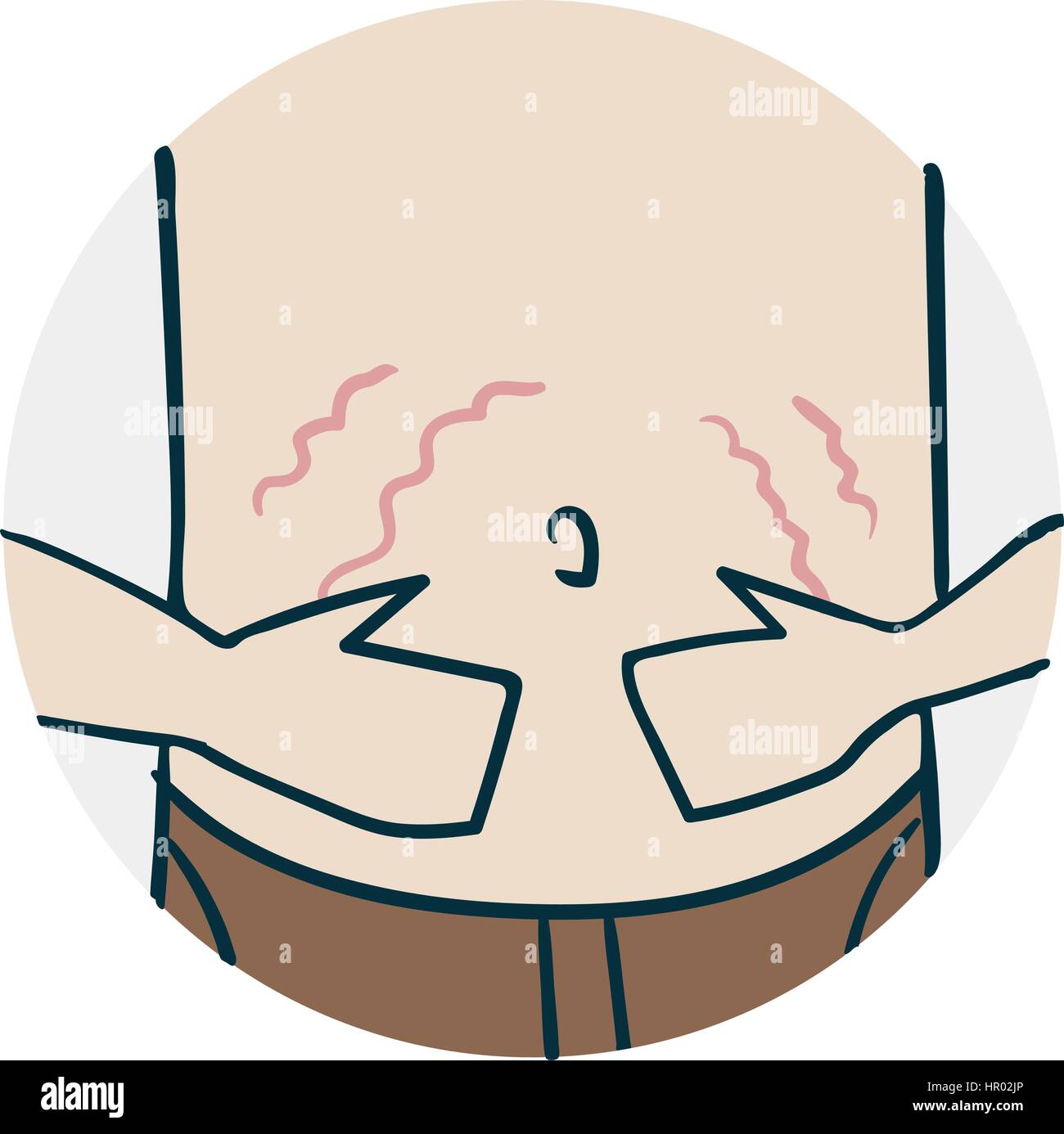 Abdominal pain flat design Stock Vector Images - Alamy