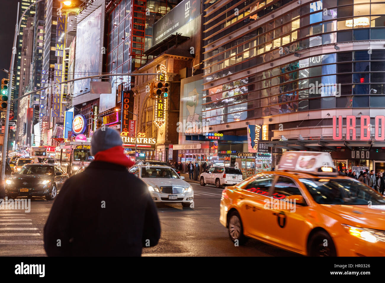 Night view of New York Stock Photo - Alamy