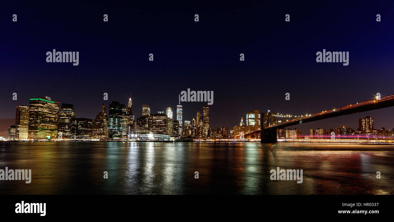 New york skyline day and night hi-res stock photography and images - Alamy